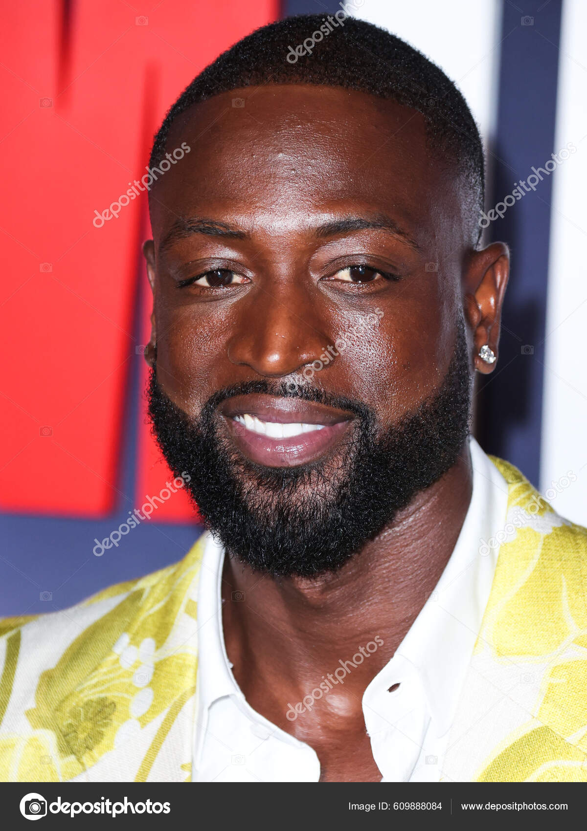 American Former Professional Basketball Player Dwyane Wade Wearing ...