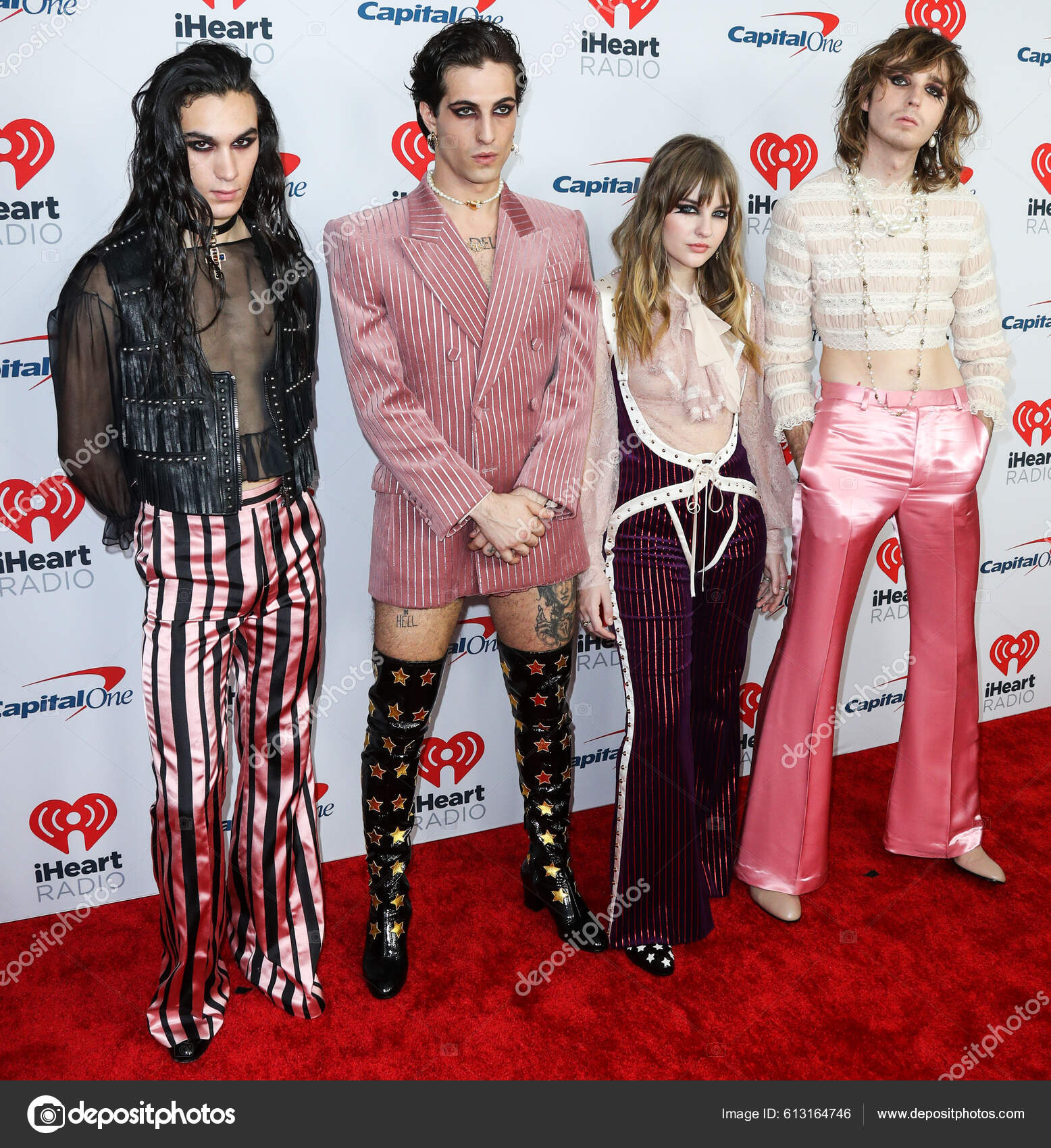 Ethan Torchio Damiano David Victoria Angelis Thomas Raggi Maneskin Participent — Photo ...