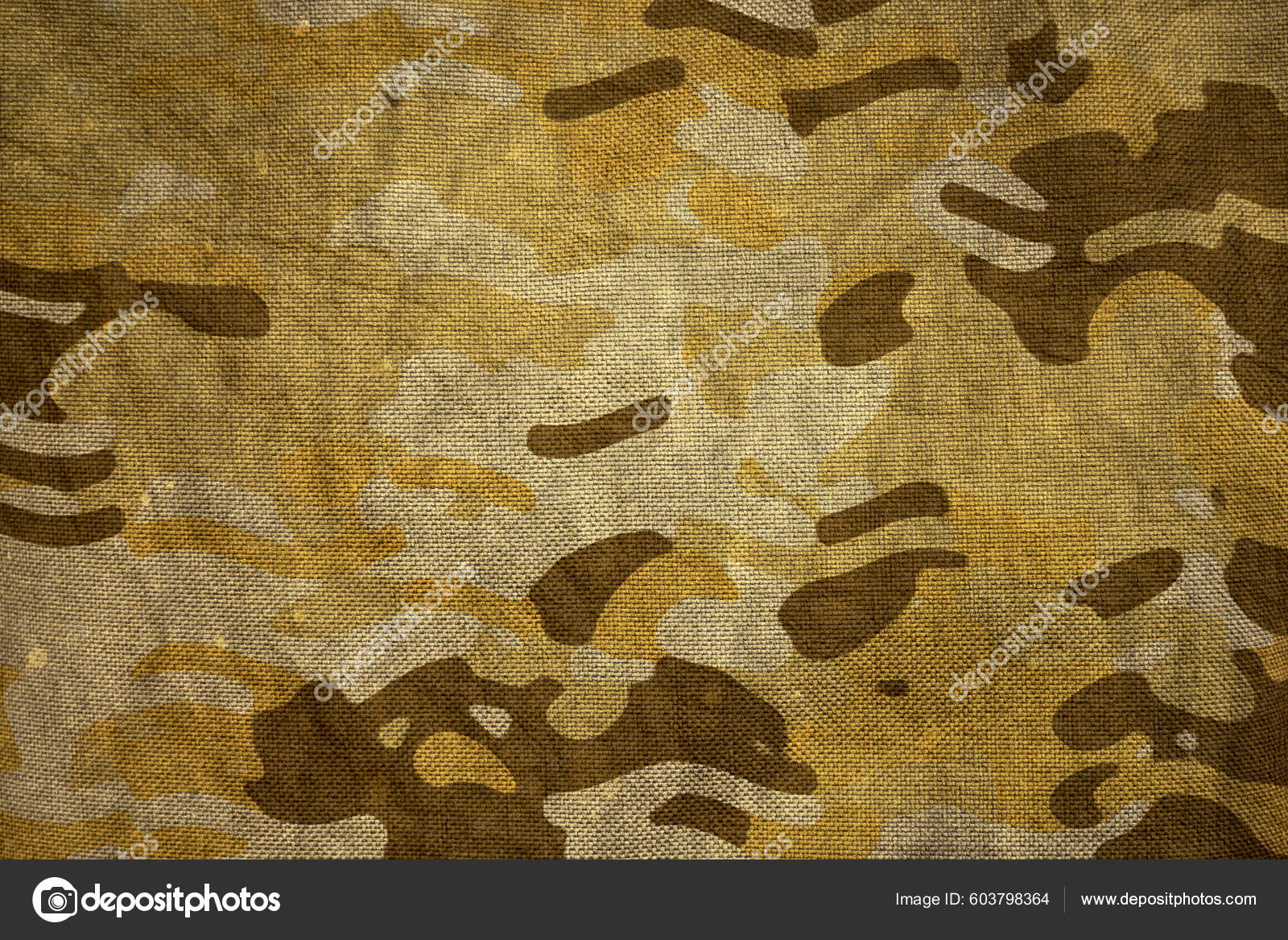 Yellow Desert Sand Army Camouflage Tarp Canvas Texture — Stock Photo © EricBery #603798364