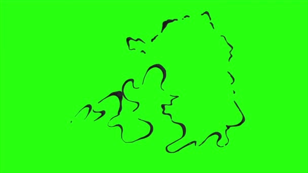 Animation Loop Smoke Element Cartoon Effect Green Screen Background ...