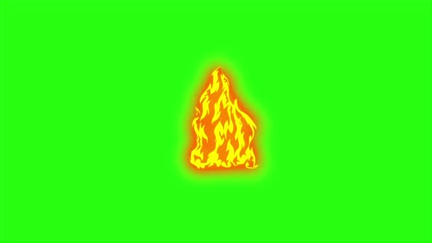 Loop Animation Fire Green Screen Background — Stock Video © bithkobith ...