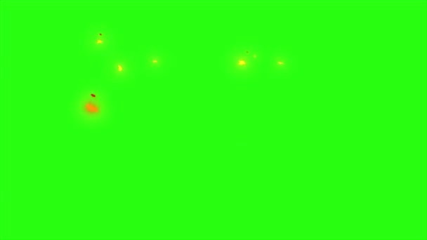 Loop Animation Fire Green Screen Background — Stock Video © bithkobith ...