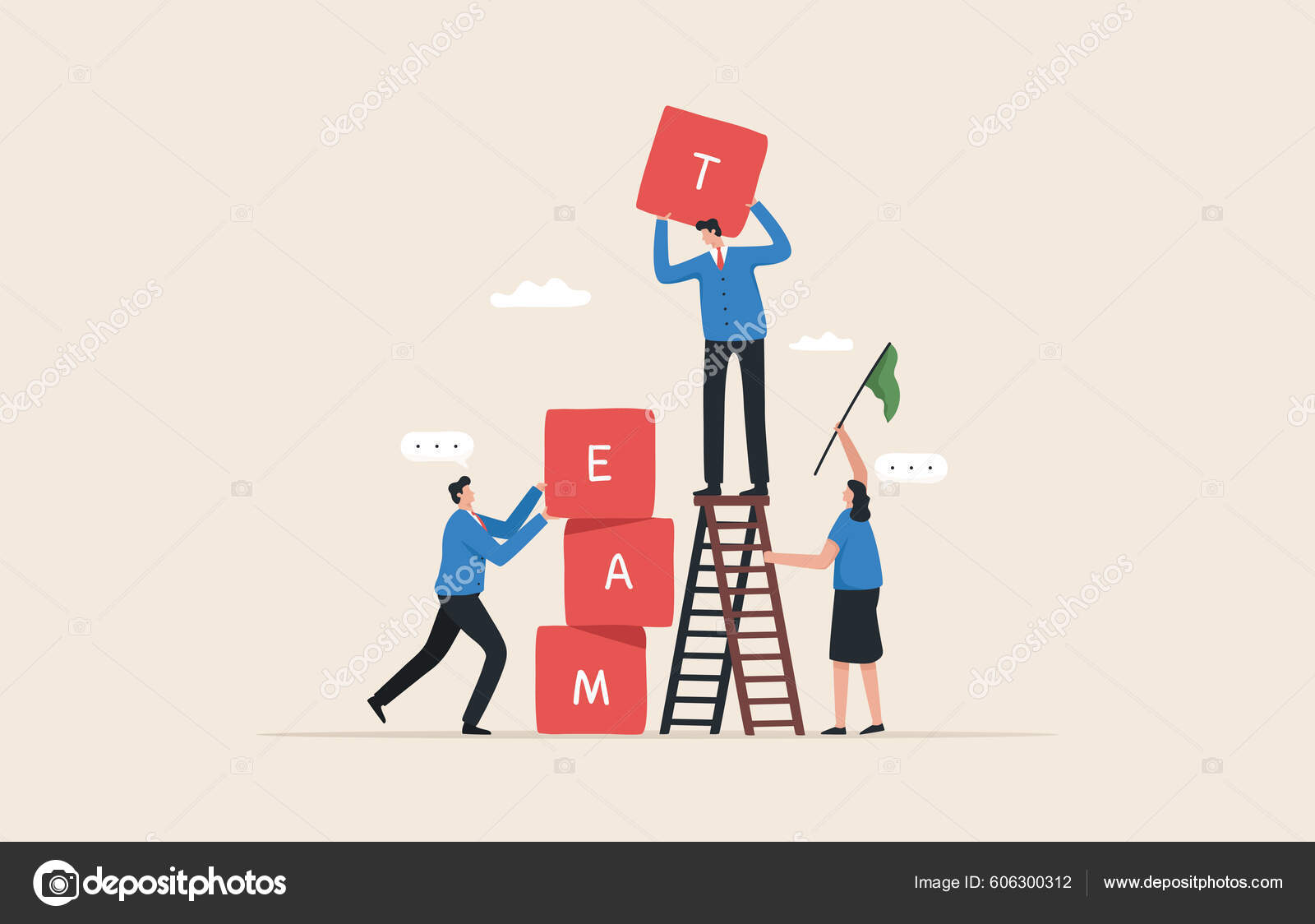 Working Together Solve Problems Together Stock Illustration by ©yellow ...