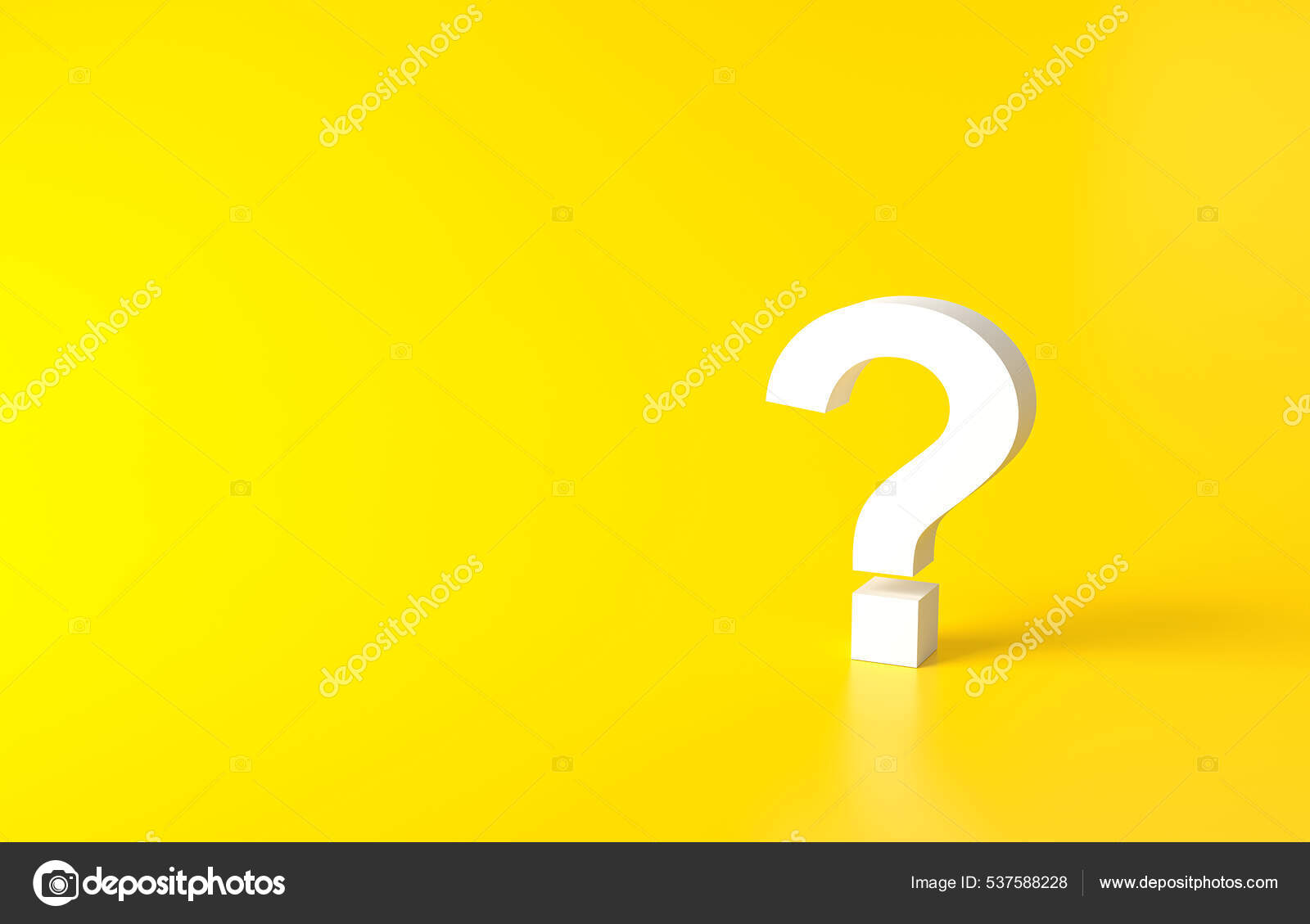 White Question Marks Yellow Background Rendering Minimal White Question Mark Stock Photo by ©S ...