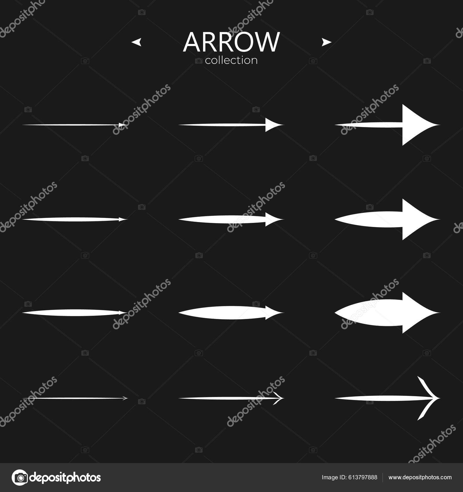 Simple Set Arrow Icons Arrow Symbol Collection Trendy Style Apps Stock Vector by ©vitalinagerman ...