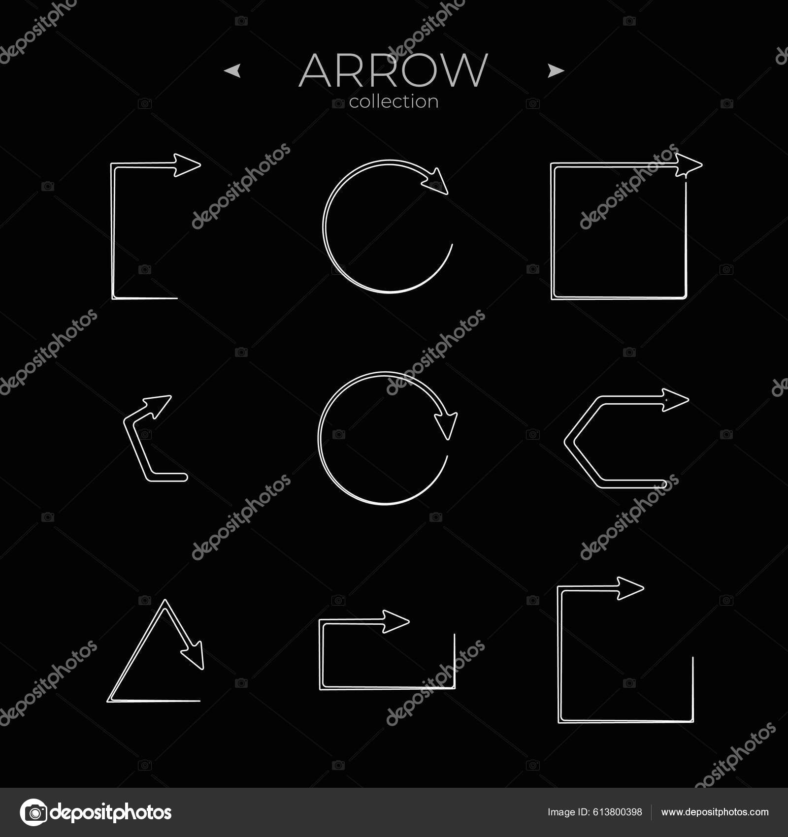 Simple Set Arrow Icons Universal Arrow Icon Arrow Basic Elements Stock Vector by ©vitalinagerman ...