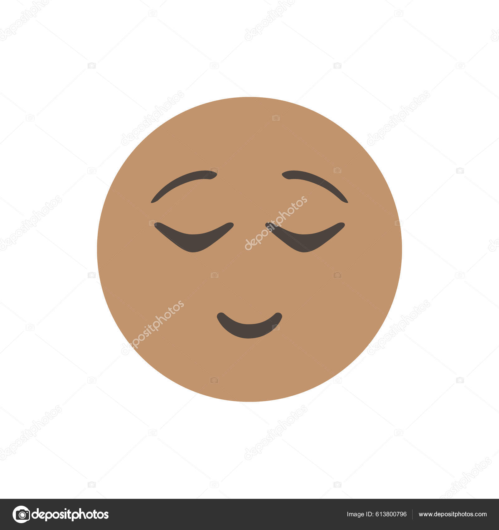 Smile Stylized Vector Icon Emoji Isolated White Background Vector ...