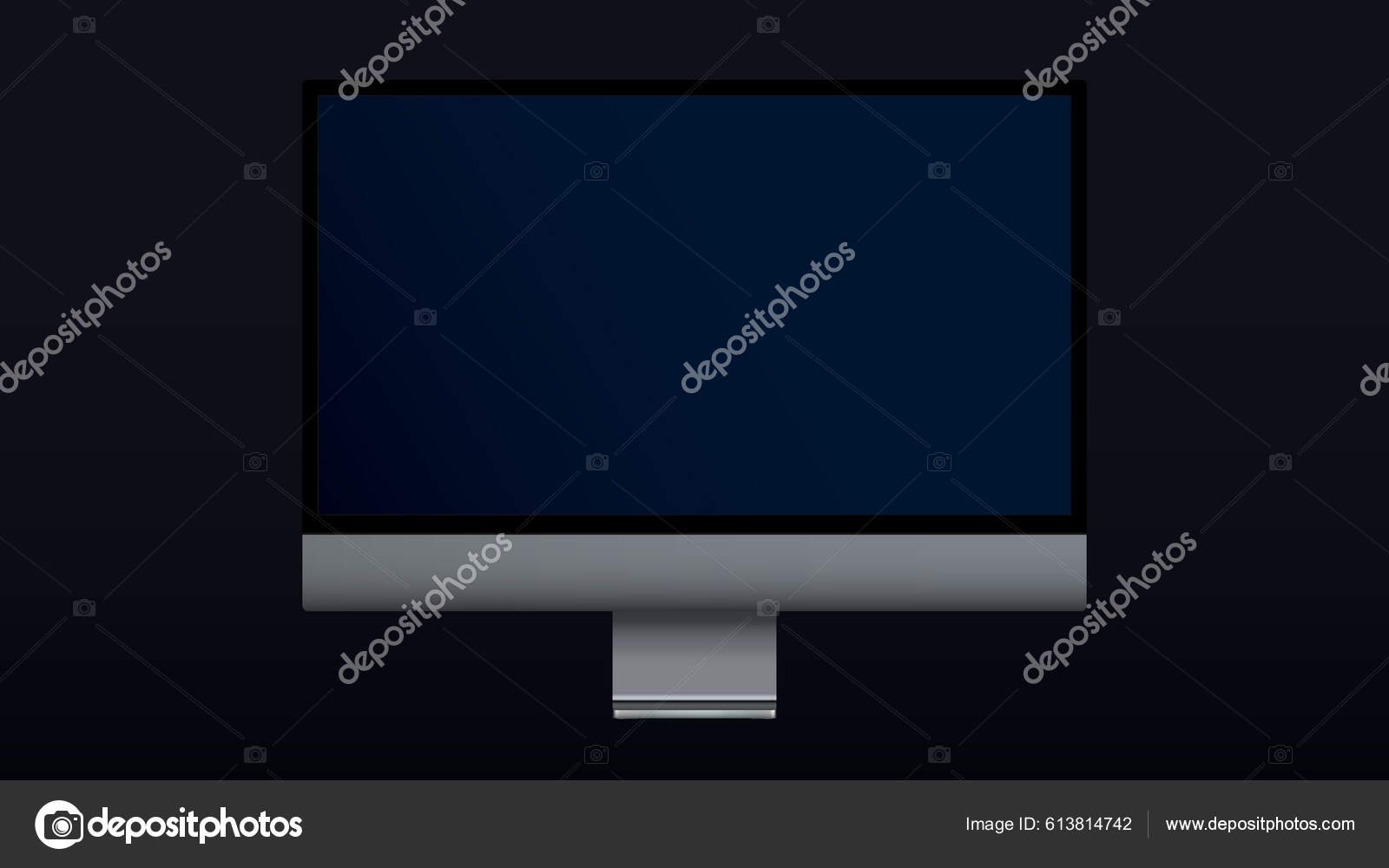 Affichage L'ordinateur Avec Écran Blanc Affichage Informatique Moderne ...