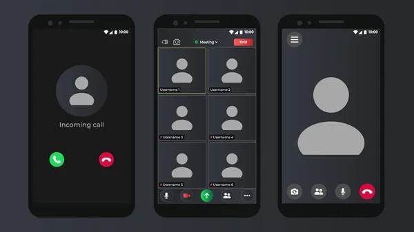 Video Conference User Interface Video Calls Window Overlay Zoom ...