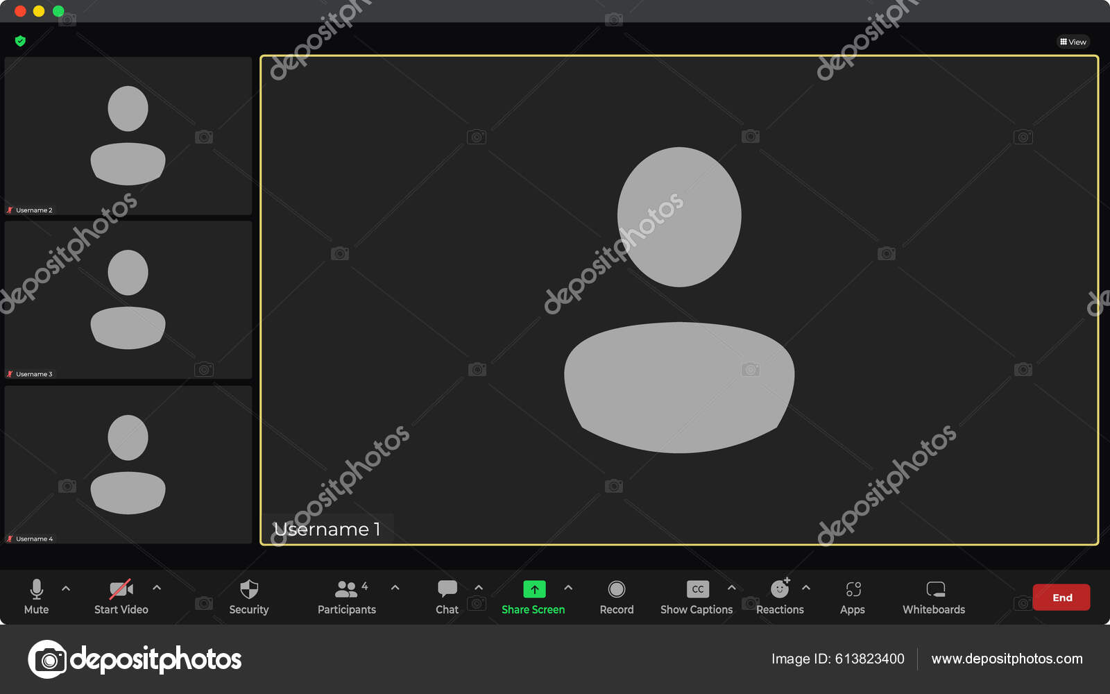 Template Video Conference User Interface Application Social ... Template Video Conference User Interface Application Social ...