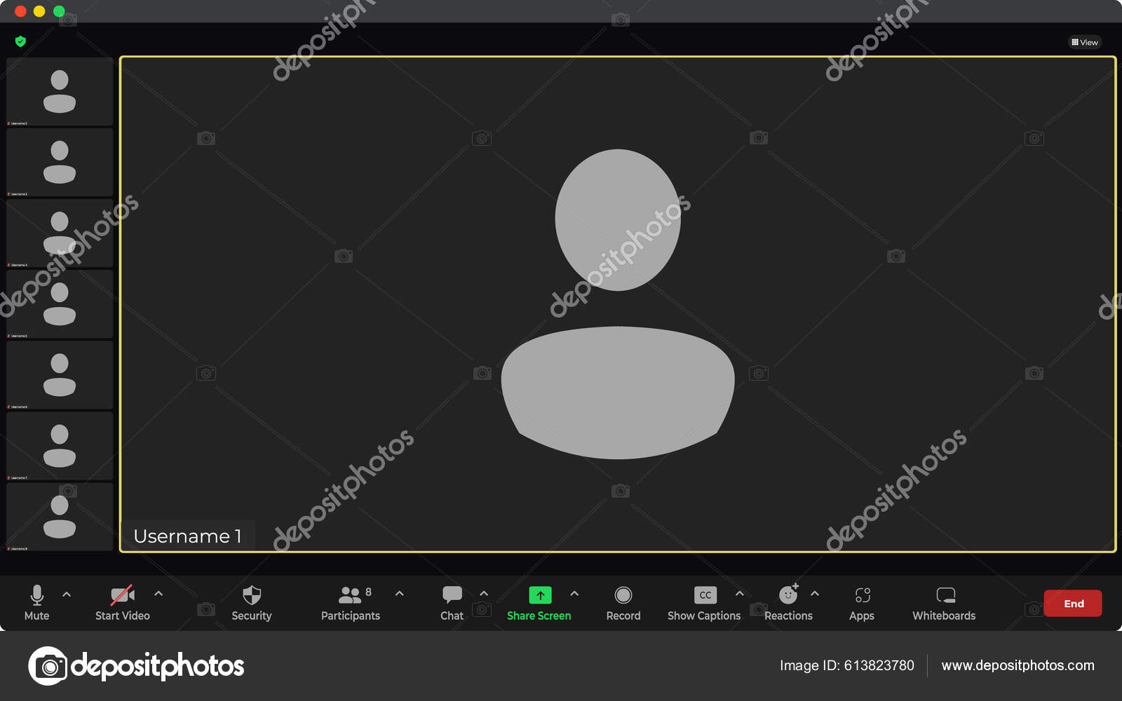 Video Conference Calls Window Overlay Application Social Communication ...