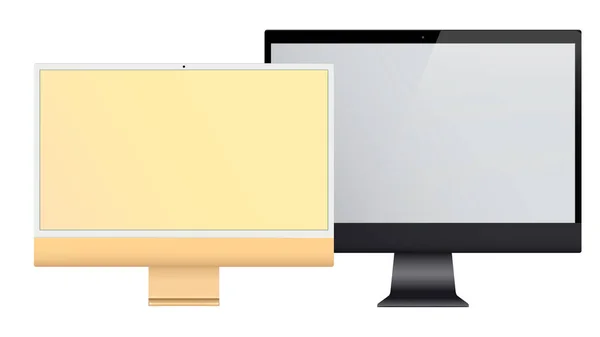 Computer Display Blank Screen Computer Display Isolated Screen Black Screen Stock Vector by ...