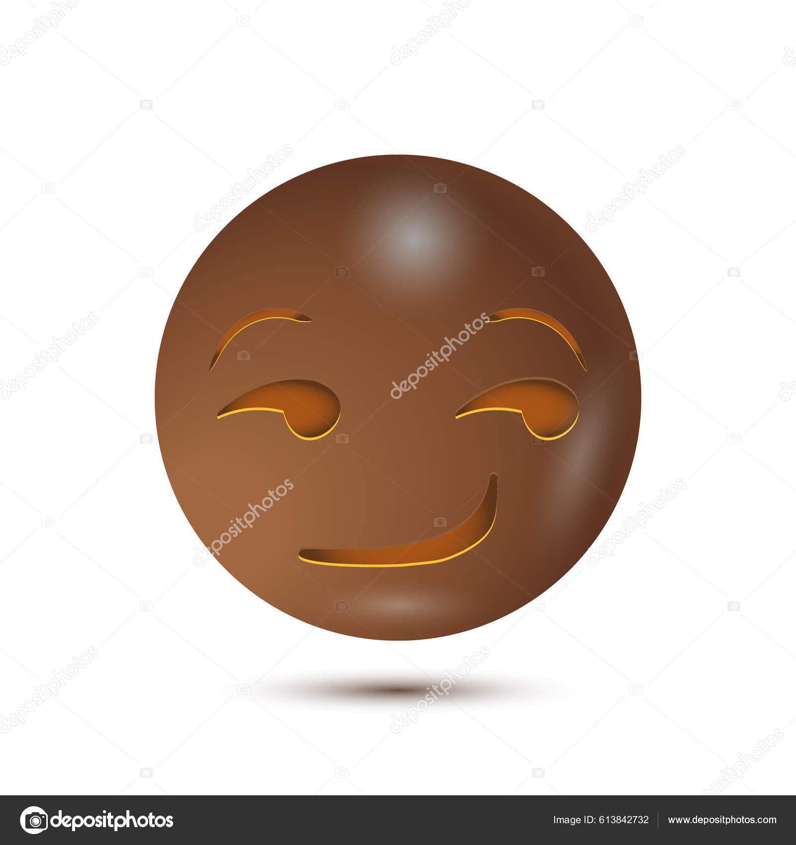 Flirting Face Smug Face Suggestive Face Vector Illustration Emoji ...
