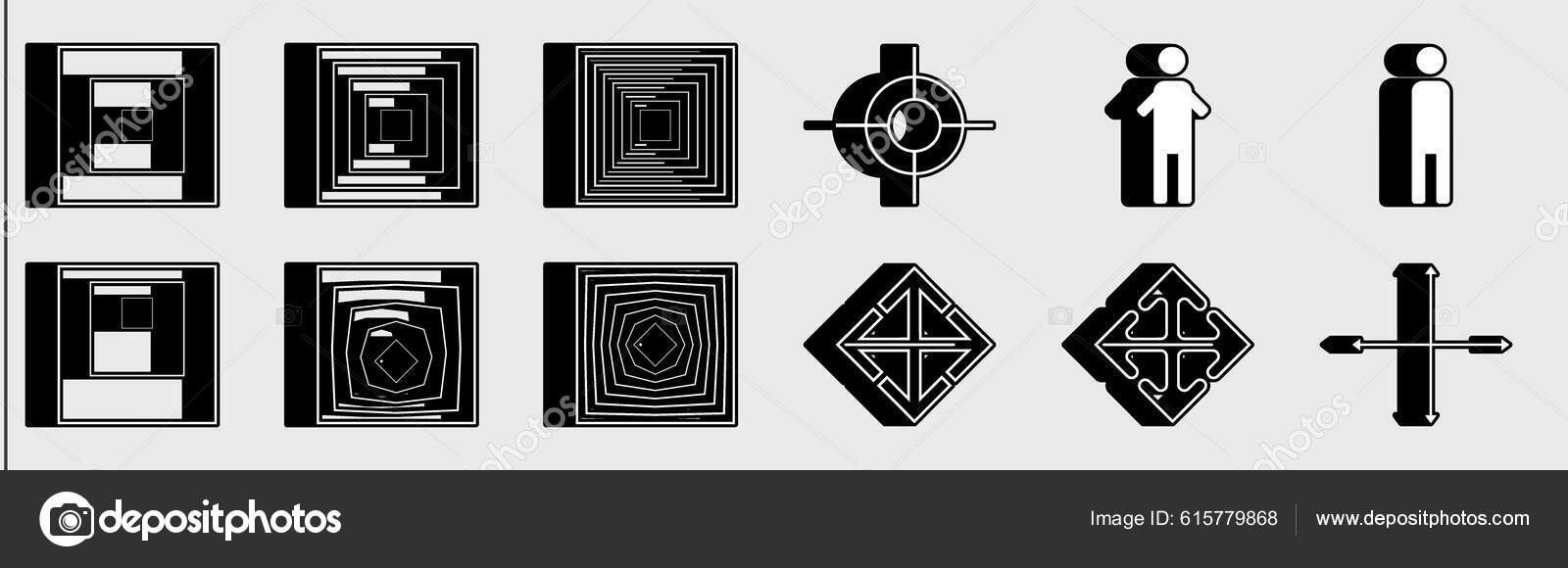 Vector Set Y2K Large Set Retro Objects Design Abstract Bauhaus Stock ...