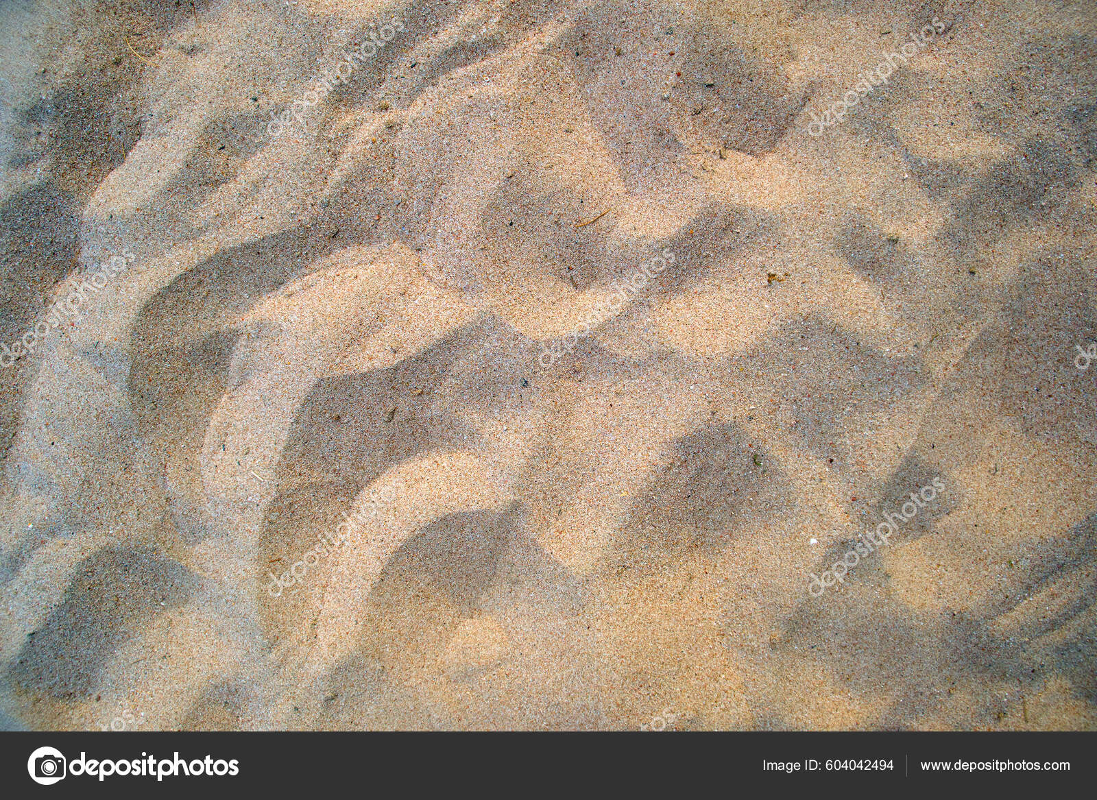 Flat View Clean Yellow Sand Surface Covering Seaside Beach Sandy ...
