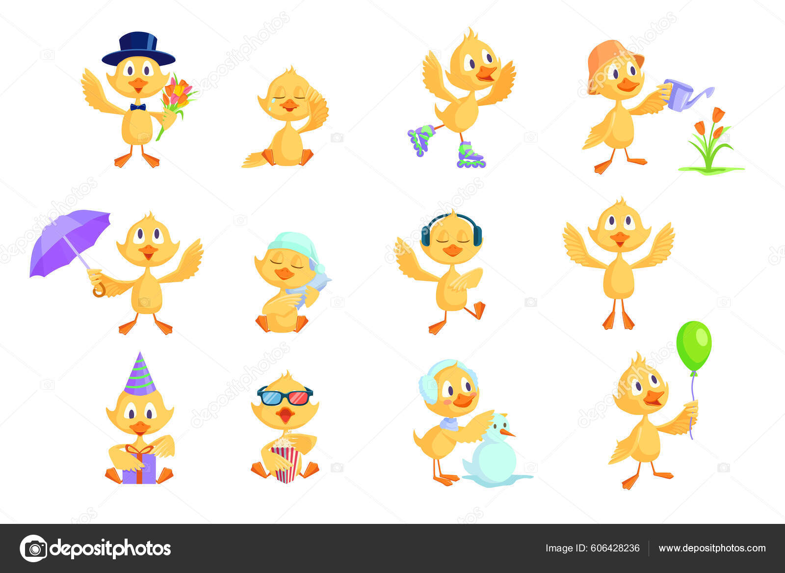 Lindos Patitos De Dibujos Animados Cartoon Ducks Etsy México