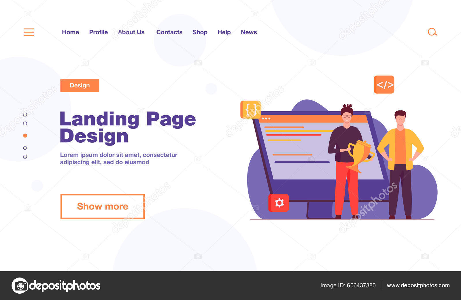 Programmers Competition Winner Guy Holding Golden Cup Monitor Coding ...