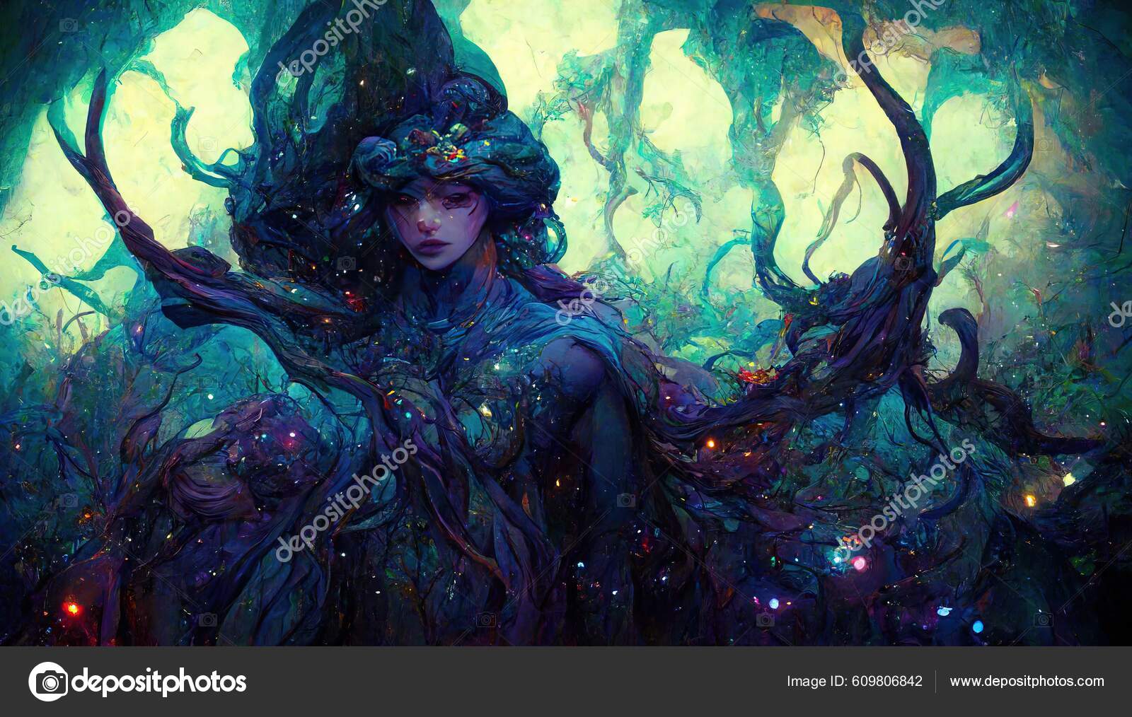 Faceless Goddess Mother Nature Ghost God Fantasy Concept Art Scenery ...