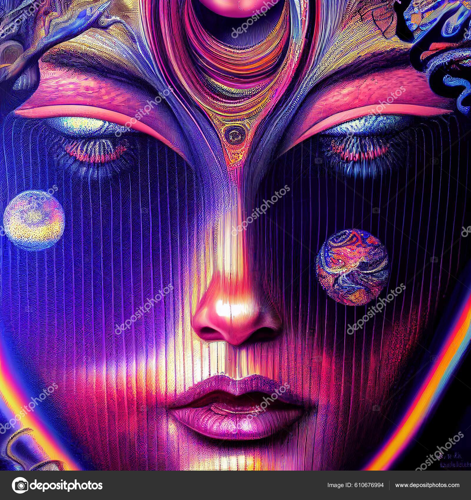 Psychedelic Face Art