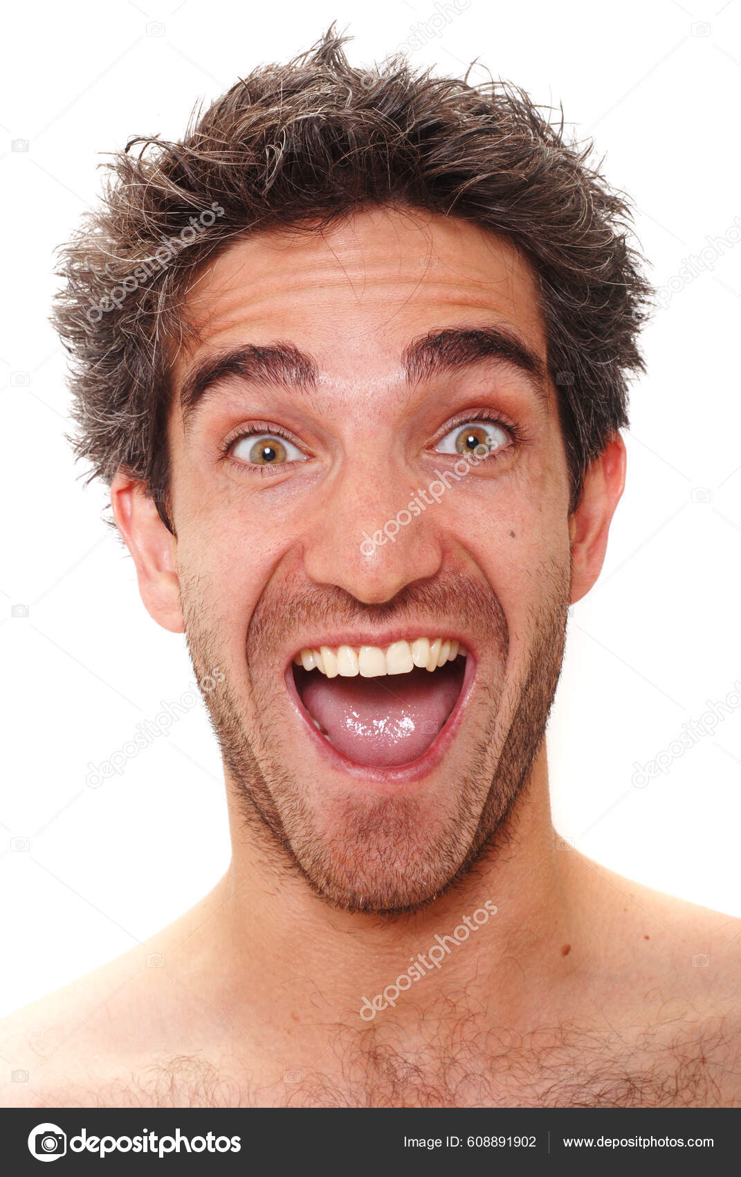Man Happy Facial Expression — Stock Photo © MaxFX #608891902