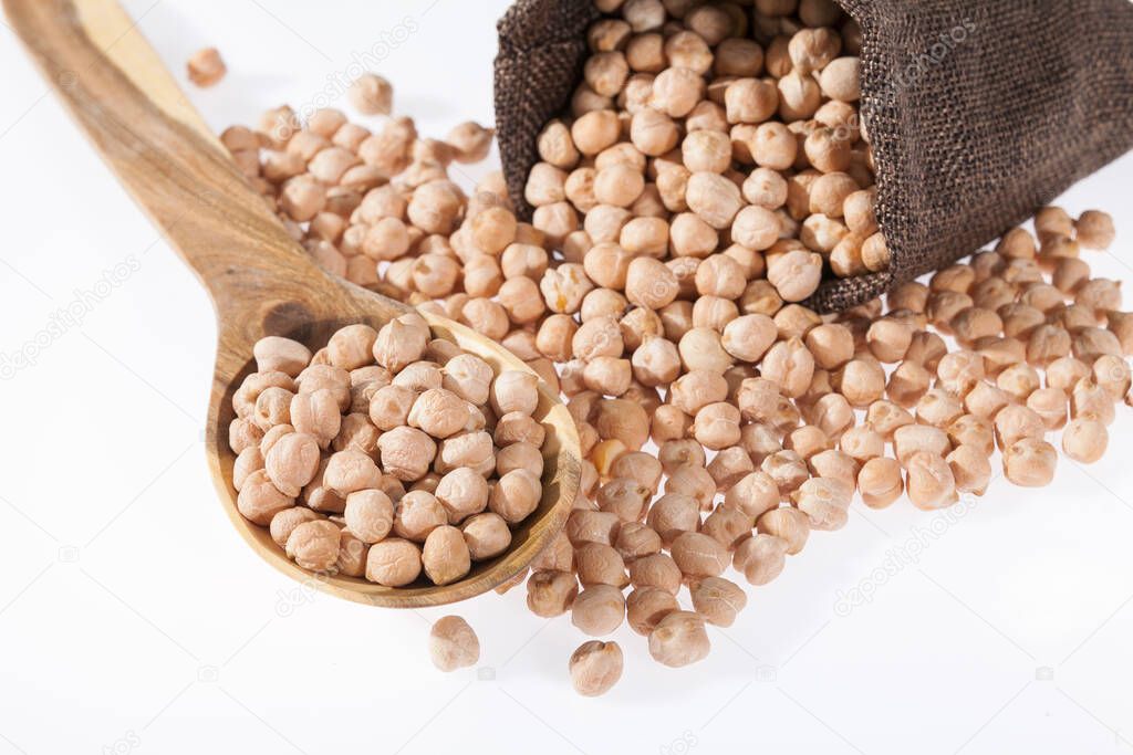 Cicer arietinum - Granos crudos de garbanzo; Legume con importantes ...