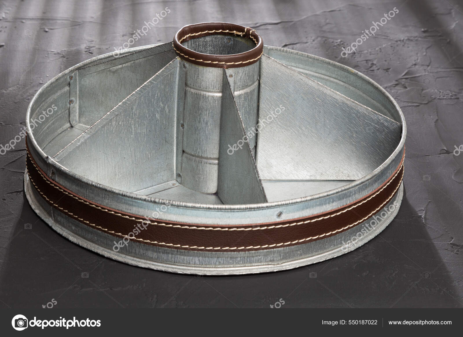 Metal Multipurpose Tray Divisions Separate Element Food — Stock Photo ...