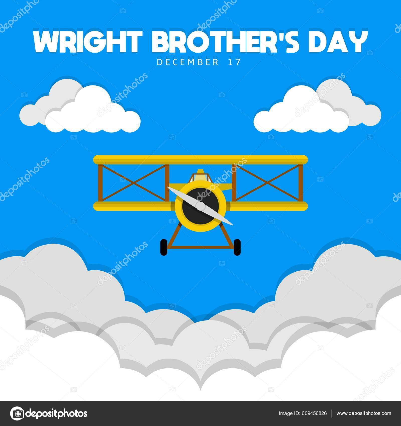 Wright Brothers Day Theme Poster Vector Illustration Suitable Poster ...