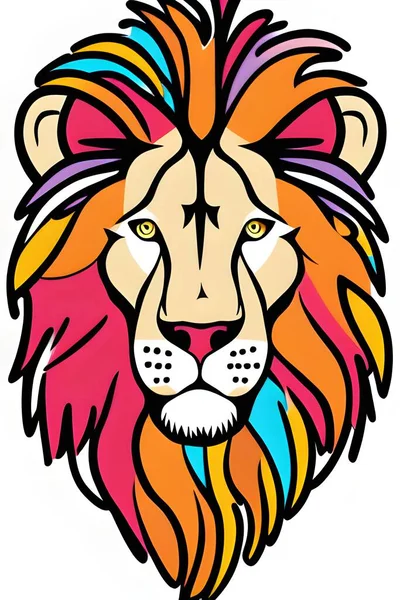 This premium high-quality lion illustration is a beautiful and elegant ...