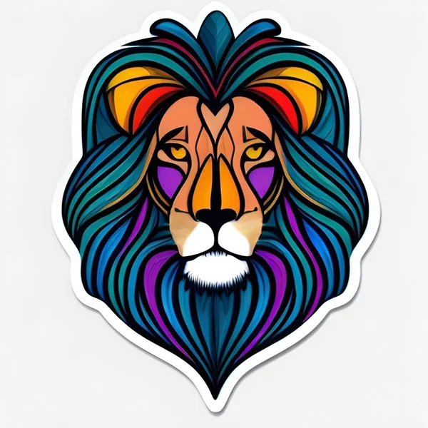 This premium high-quality lion illustration is a beautiful and elegant ...