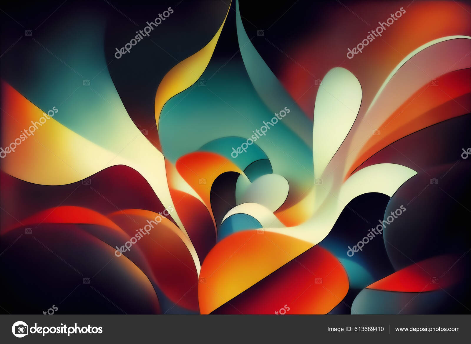 Complementary Color Abstract Paintings