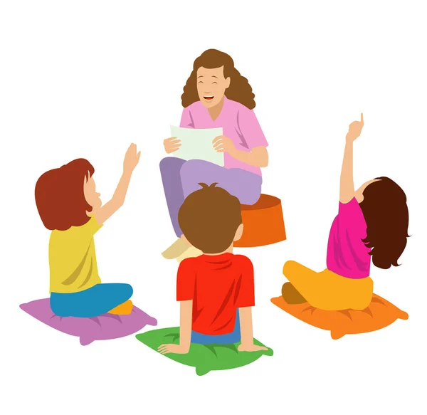 Preschool Children Circle Time Stock Vector Illustration, 53% OFF