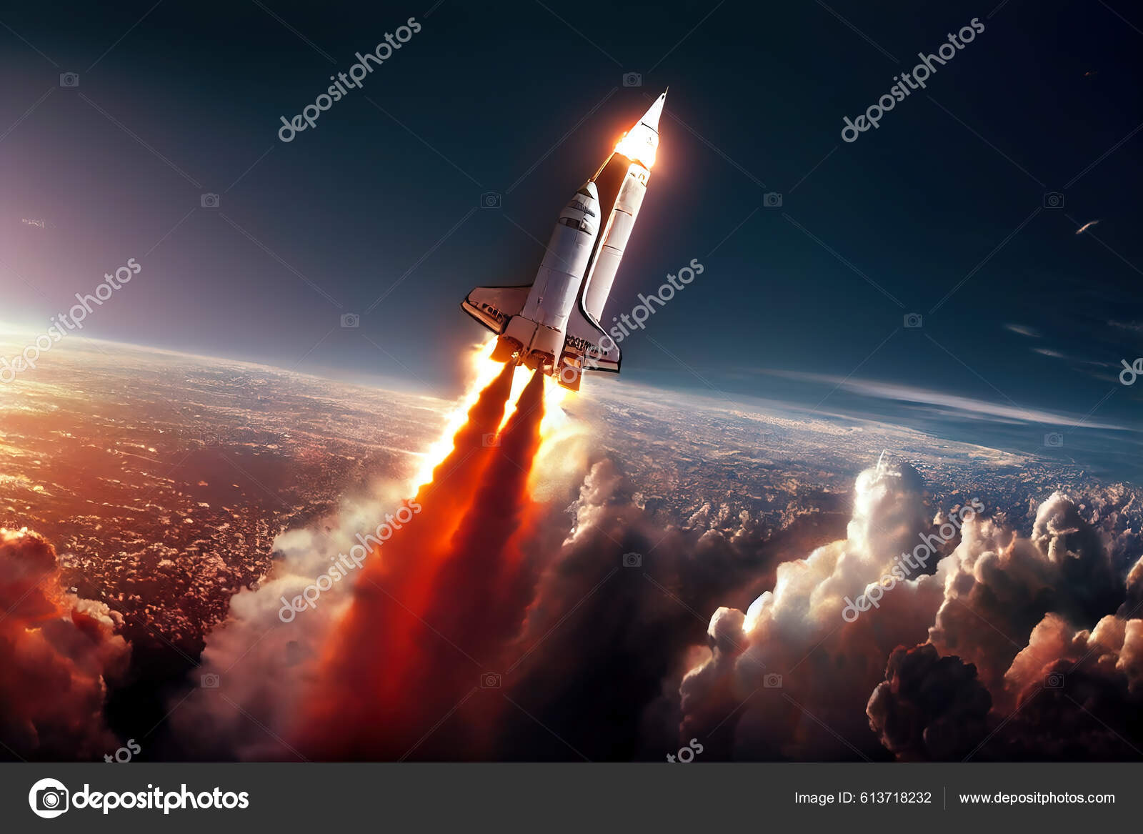 Blast Off Rocket Ship Fire