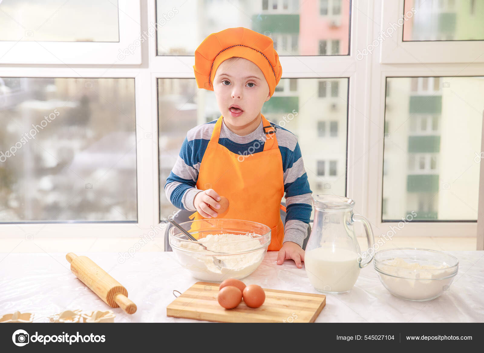Boy Syndrome Cooks Dough Flour Milk Kitchen Type Trisonomy Genetic ...