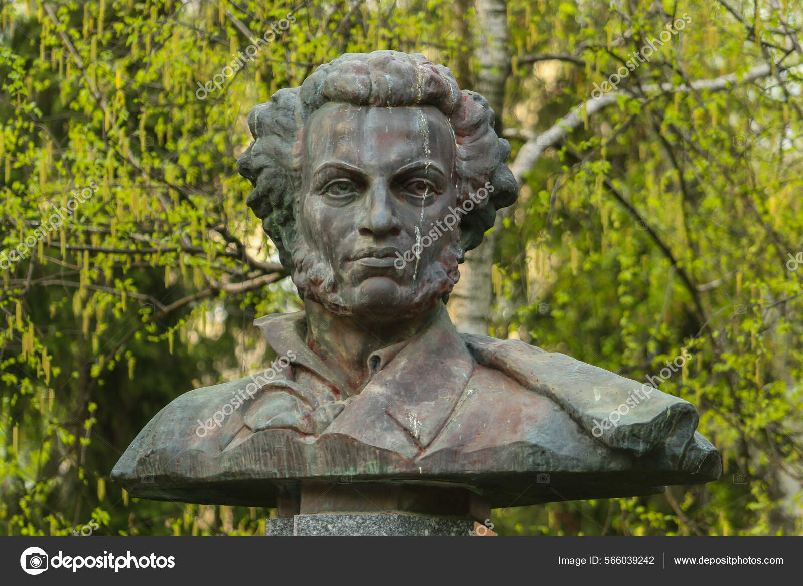 Poltava Ukraine May 2022 Monument Russian Poet Alexander Pushkin City ...