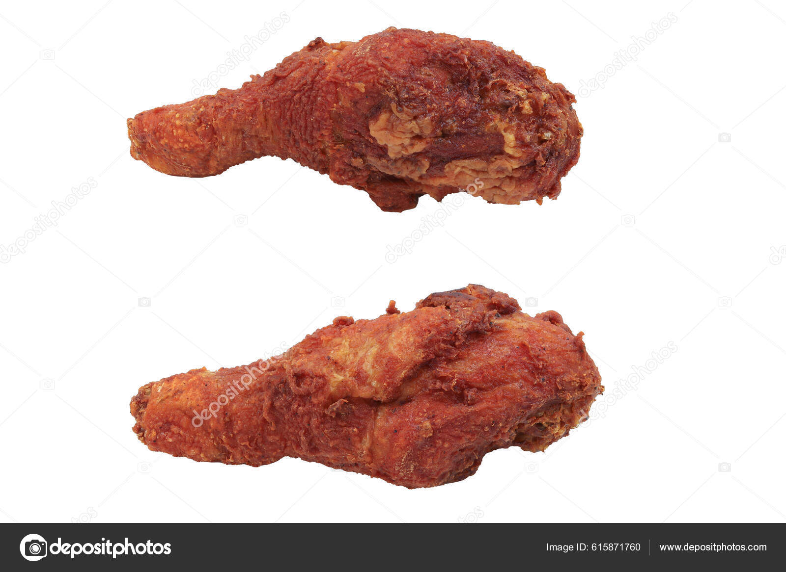 Crispy Fried Chicken Drumsticks Recipe Isolated White Background ...