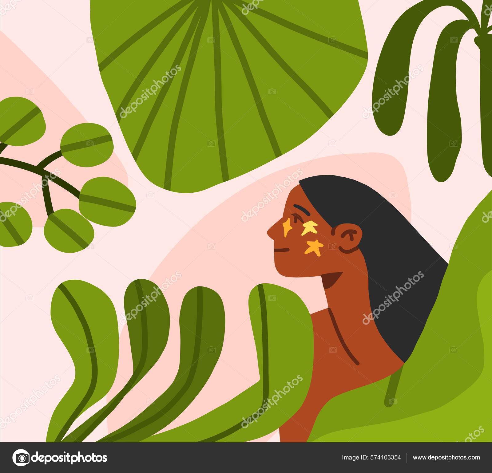 Hand Drawn Vector Abstract Modern Graphic Clipart Illustration Young ...