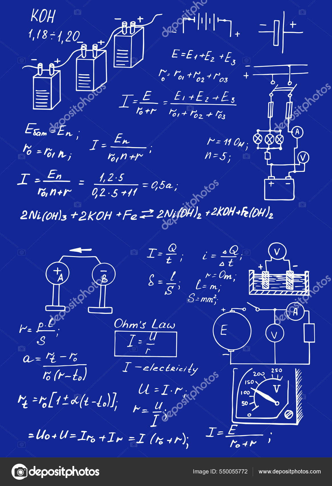 Classic Education Scientific Background Physics Law Theory Mathematical ...