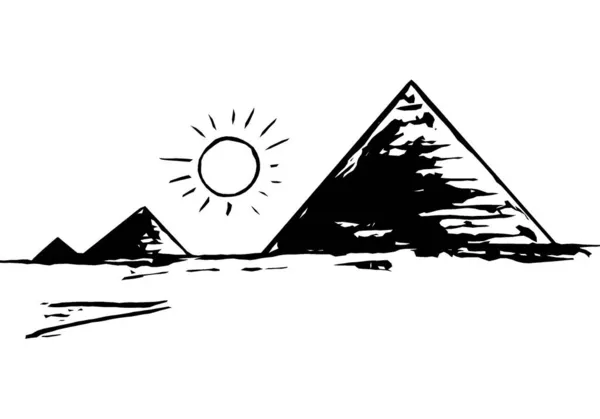 Egyptian Pyramid Clipart Black And White