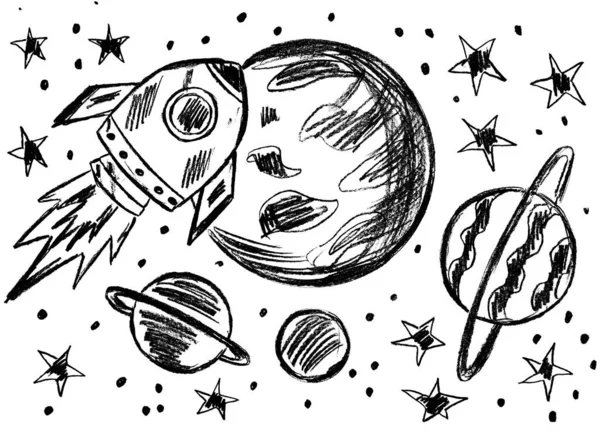 Dibujos A Lapiz Del Espacio Exterior