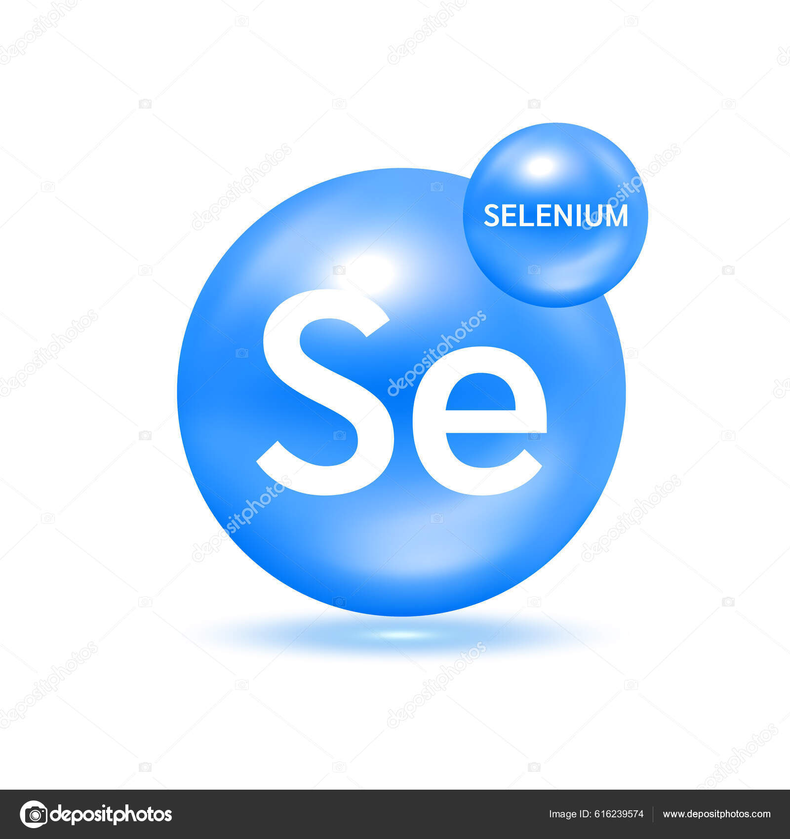Selenium Molecule Models Blue Ecology Biochemistry Concept Isolated ...