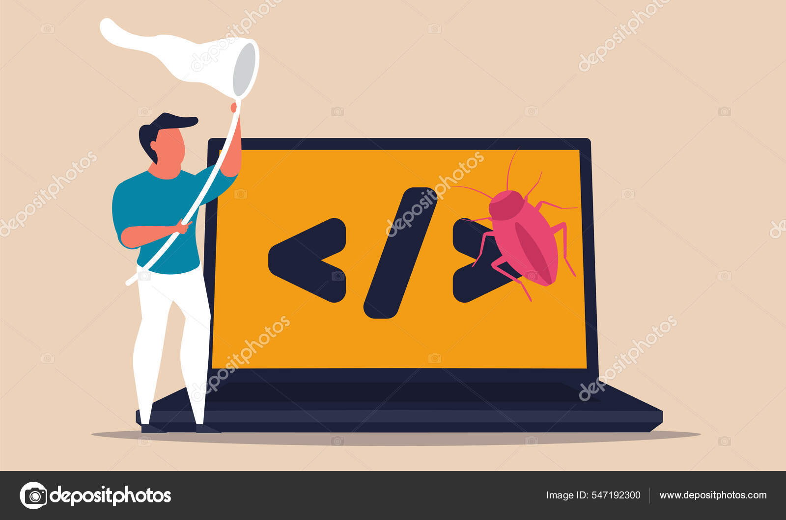 Debugging Code Software Search Bug Error Screen Laptop Source Datum ...