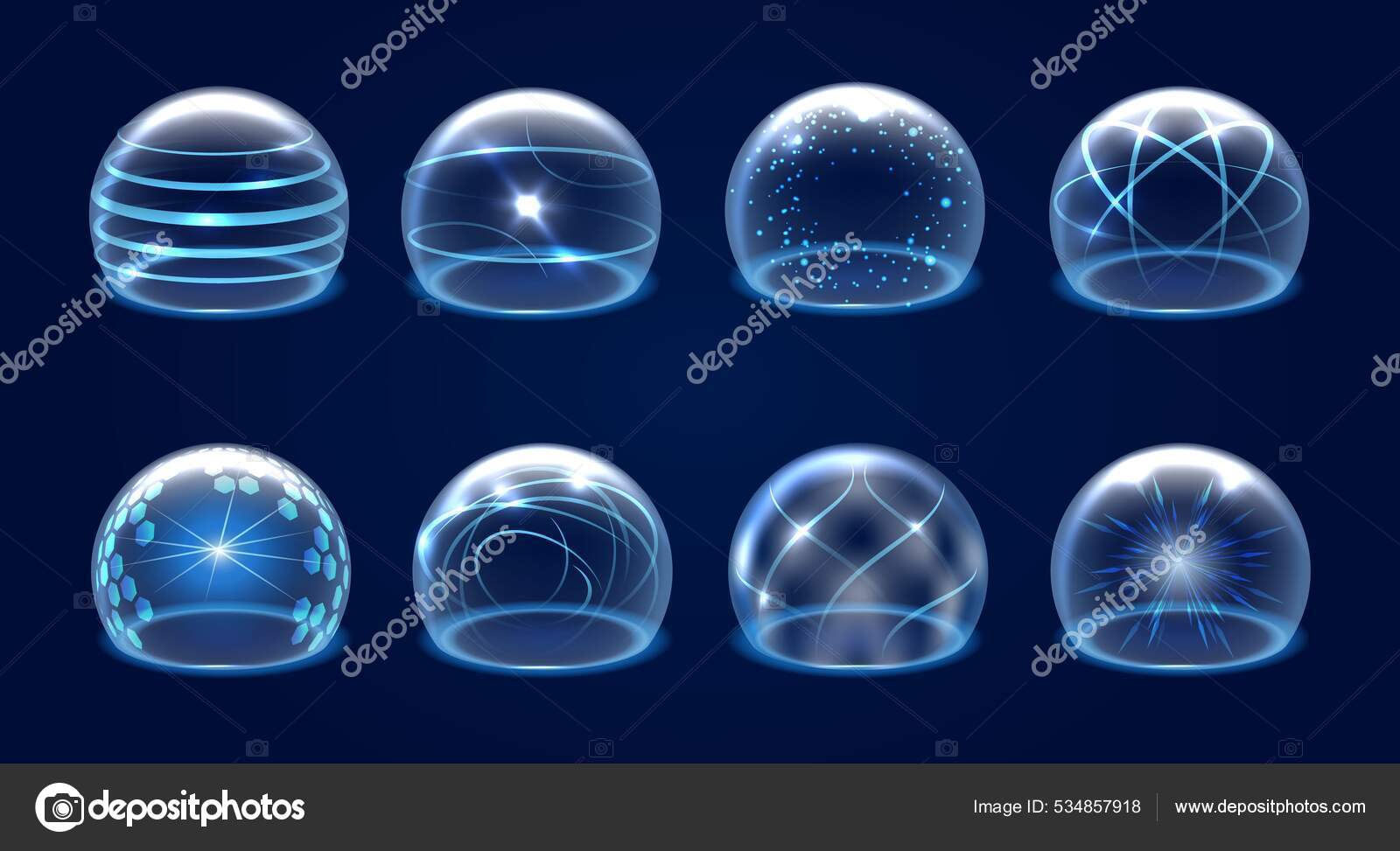 Futuristic shield spheres Stock Vector by ©vectortatu 534857918