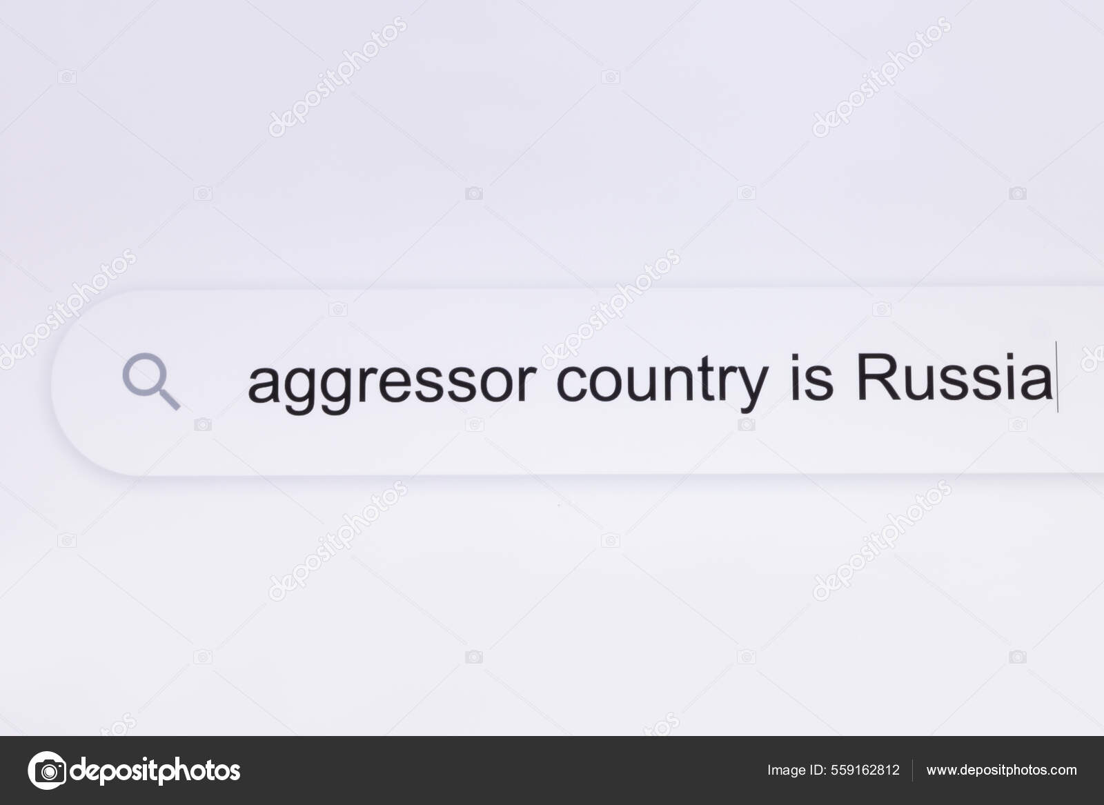 Internet browser search bar question typing text Russian aggression of ...