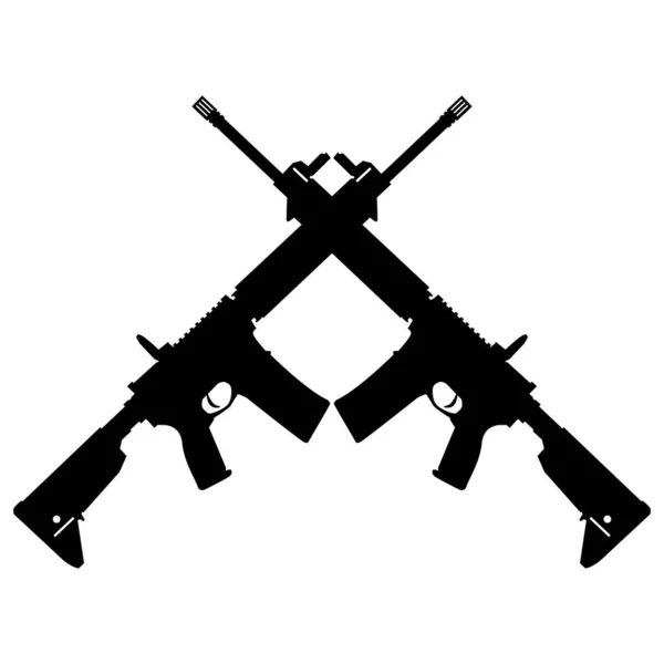 Crossed M16 Clip Art
