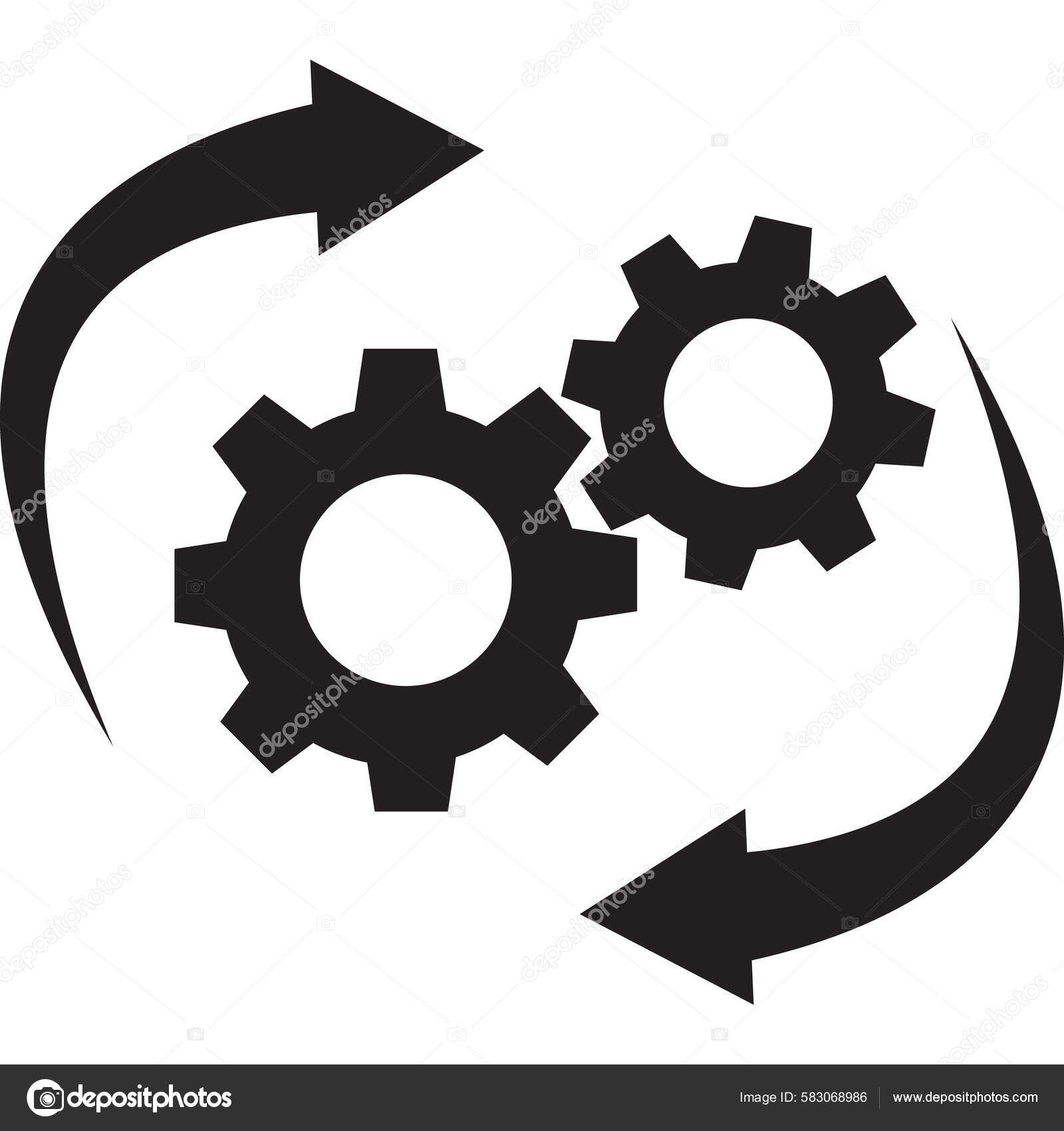 Process Icon White Background Agile Process Sign Flat Style Stock ...