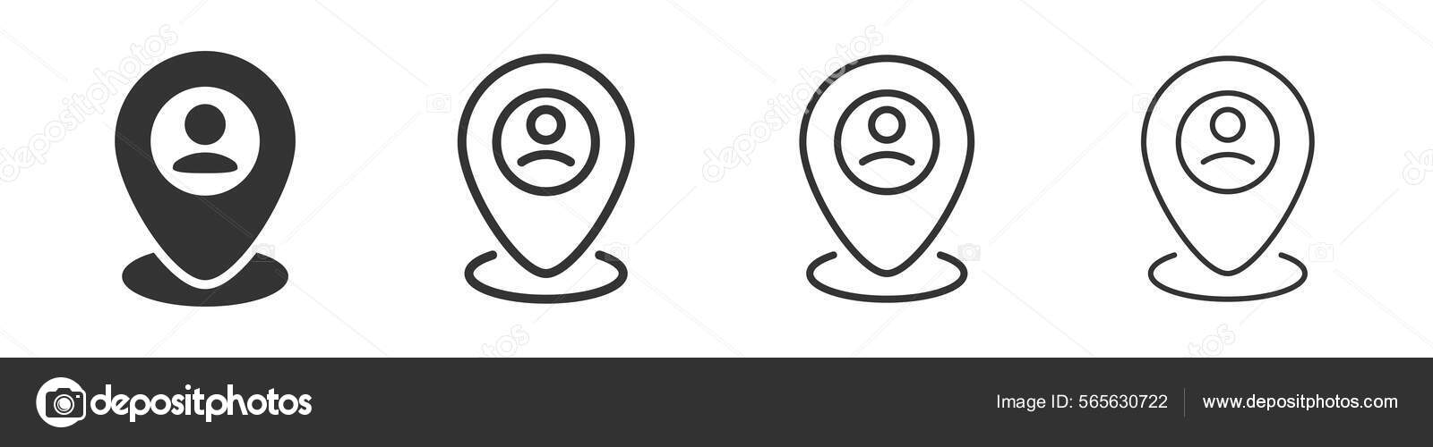 Man Map Marker Icons Collection Two Different Styles Different Stroke Stock Photo by ©stas11 ...