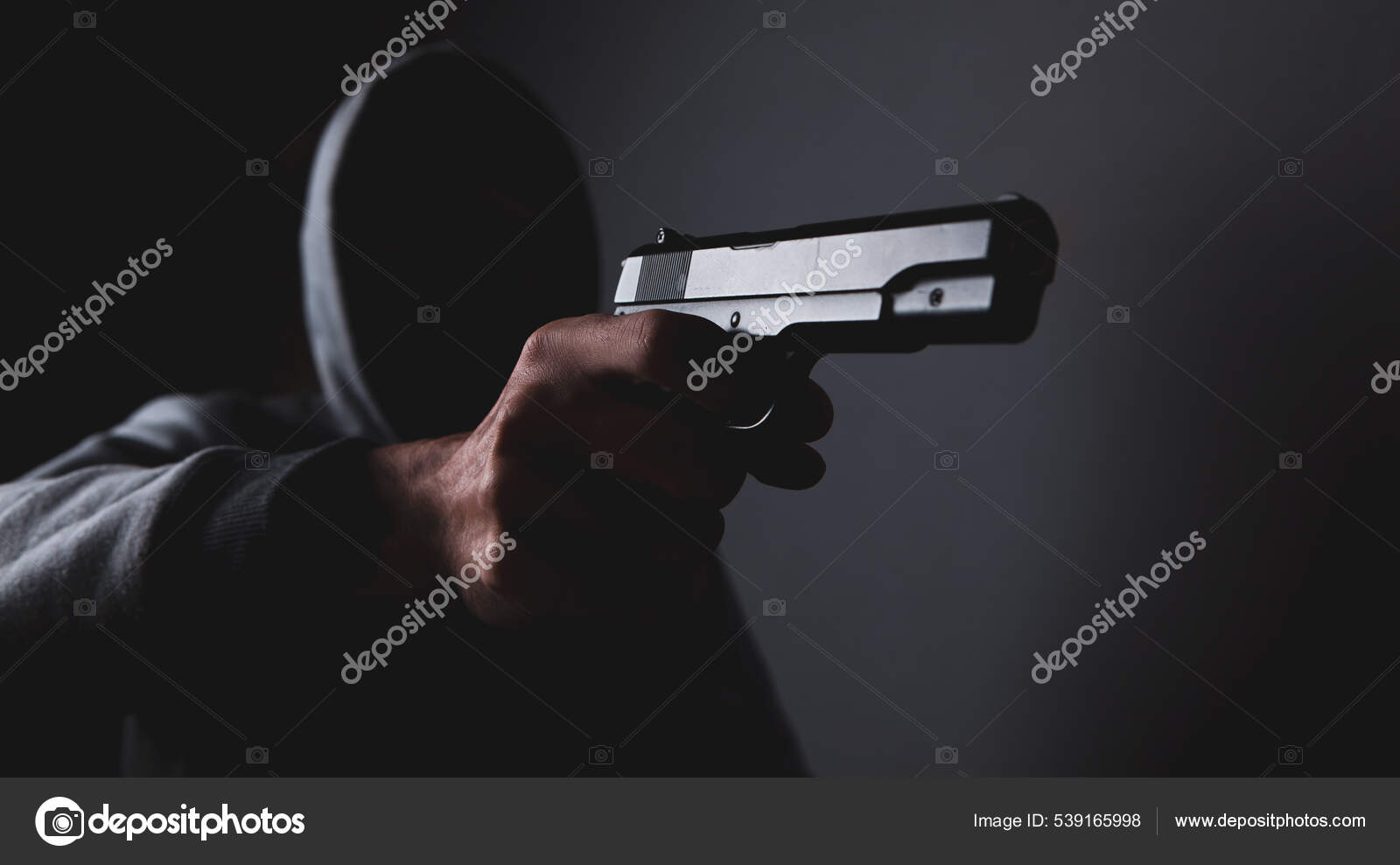 Masked Man Holding Gun — Stock Photo © sasun.buxdaryan@mail.ru #539165998