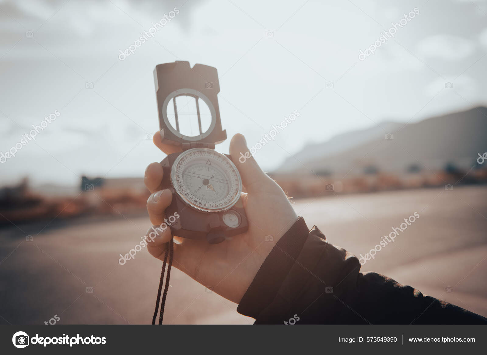 Compass Hand Find Way Destination — Stock Photo © sasun.buxdaryan@mail ...