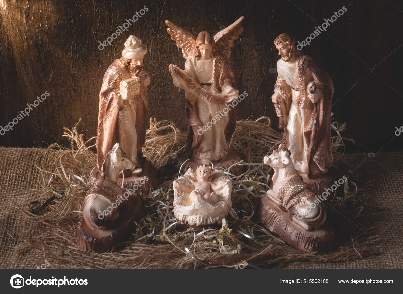 Nativity Scene Traditional Christmas Scene — Stock Photo ...