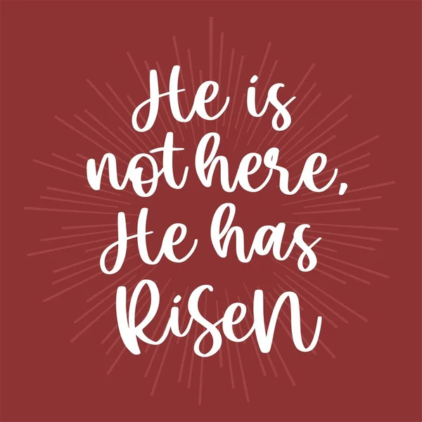 Bible verse: he is not here, He is risen headline with shining cross on ...